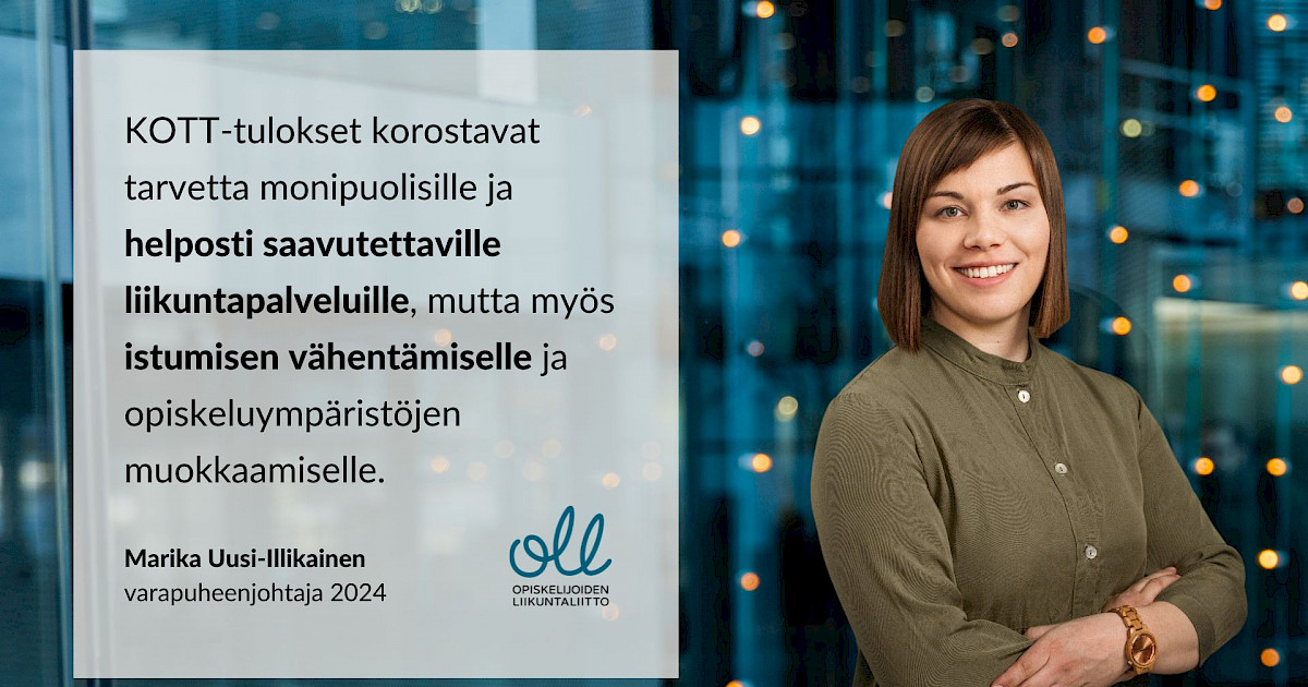 KOTT: Istuminen ei vähene vaikka opiskelija liikkuu enemmmän - Opiskelijoiden Liikuntaliitto